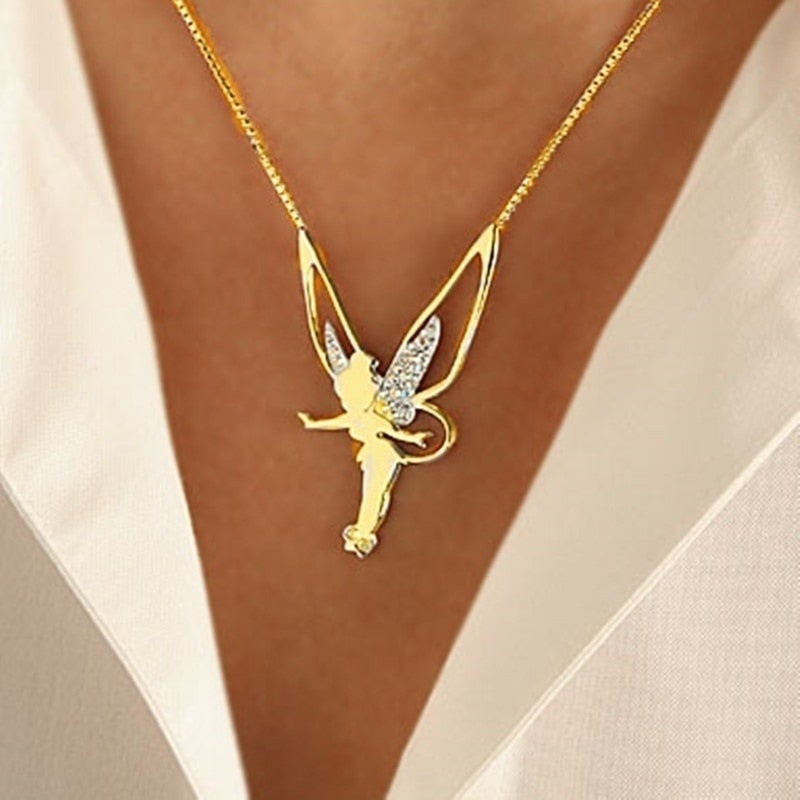 Lucky Fairy Necklace in Sterling Silver and Gold – Matilda&Milo Jewels