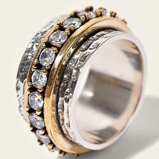 Handmade Vintage Gold & Silver Ring – Matilda&Milo Jewels